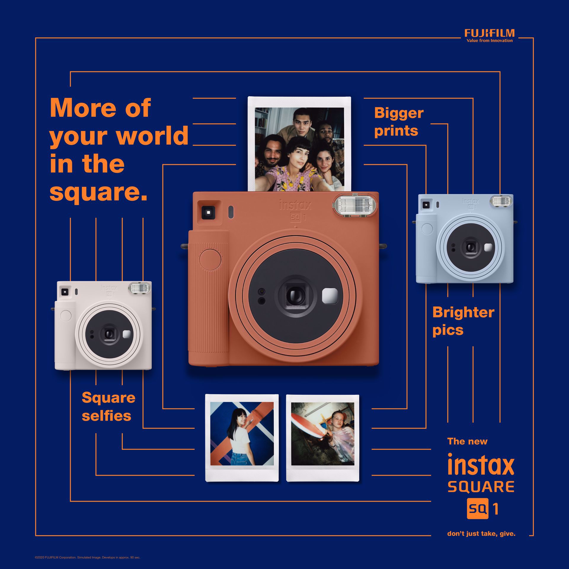 FUJIFILM. INSTAX SQUARE SQ-1 BLUE